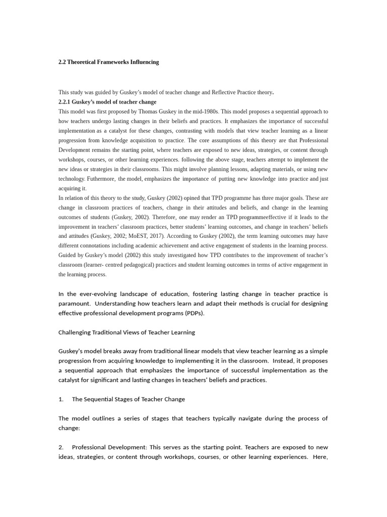 Dora Theoretical Framework | PDF | Reflective Practice | Teachers