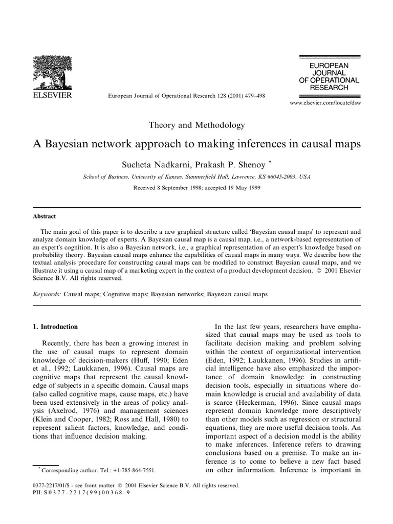 NADKARNI - SHENOY - 2001 - BN in Causal Maps | PDF | Bayesian Network ...