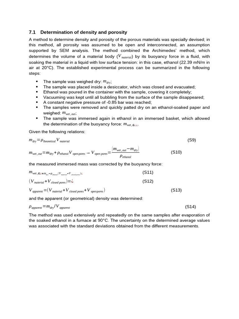 Determination of Density and Porosity | PDF | Teaching Methods & Materials
