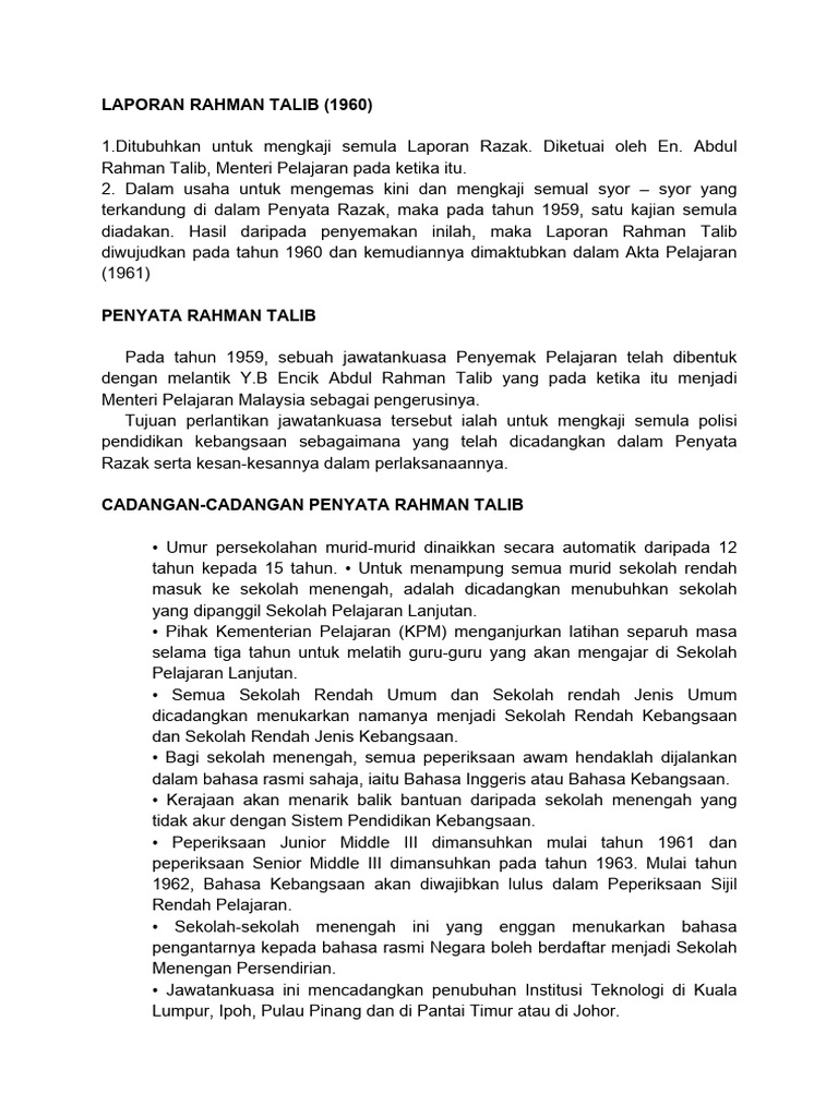 Lap Rahman Talib | PDF