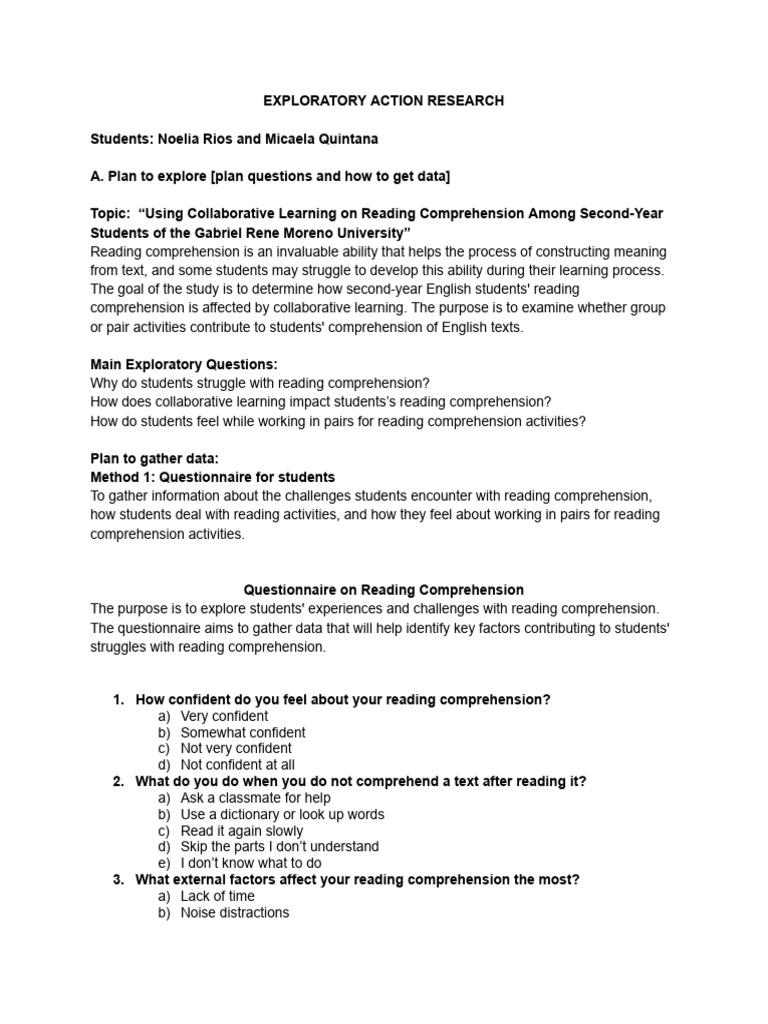 Inv E.A.R. | PDF | Reading Comprehension | Behavioural Sciences