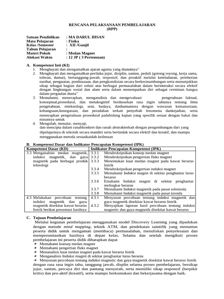 RPP.3 Ganjil Edisi Revisi | PDF