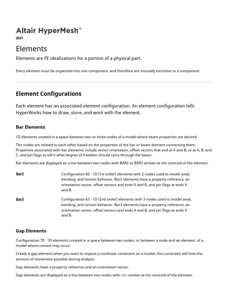 Elements Hypermesh | PDF | Euclidean Vector | Classical Mechanics