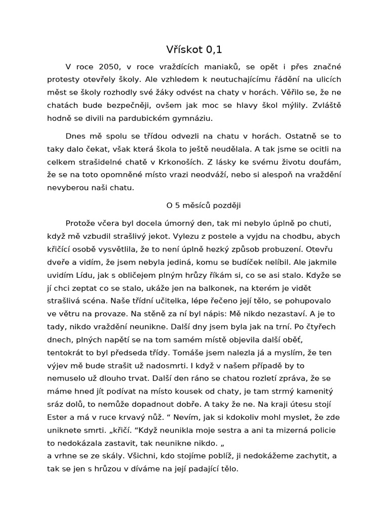 Fenclova - Vriskot 0,1 | PDF