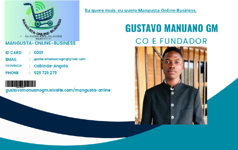 Blue and White Modern Business Consultant ID Card | PDF