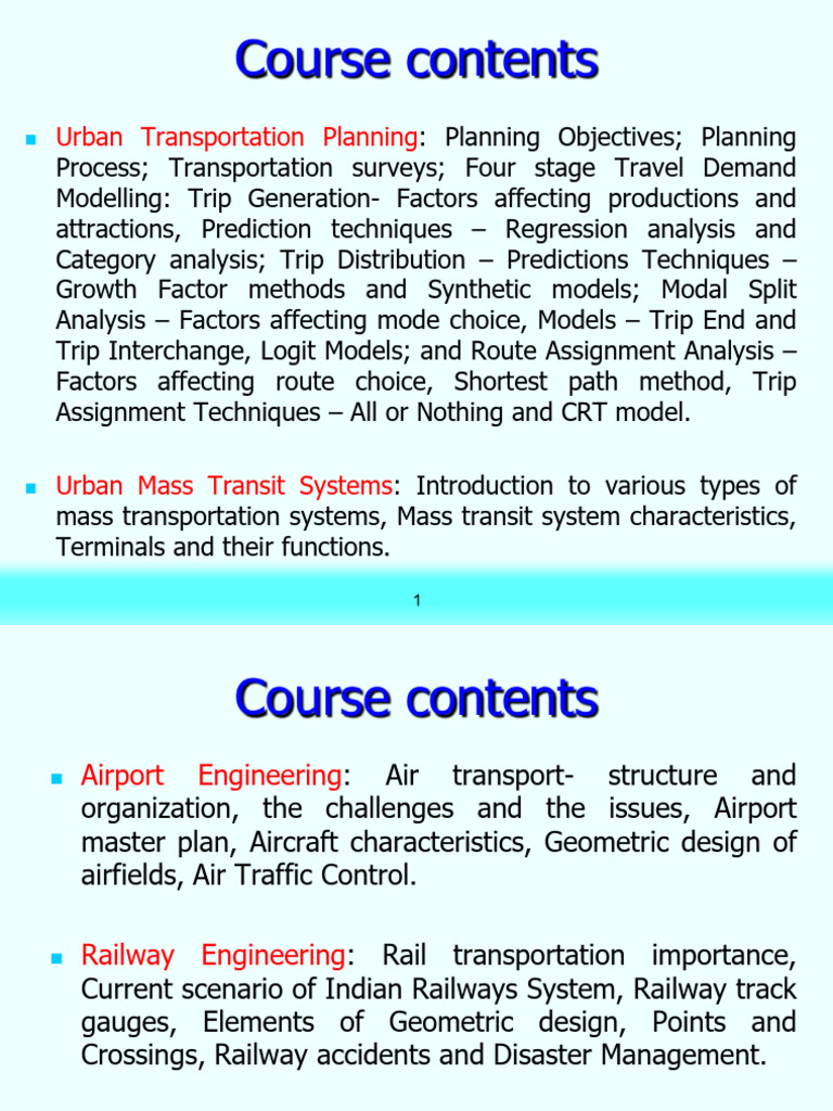 TE - 2 Part C Urban Transportation Planning | PDF | Rapid Transit ...
