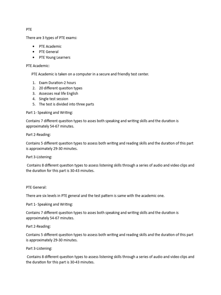 PTE | PDF | Career & Growth | Language Arts & Discipline