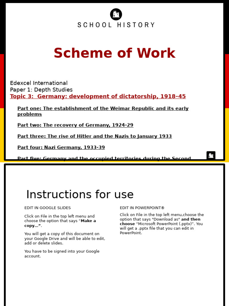 1 3 Germany Development of Dictatorship 1918-45 SOW | PDF | Nazi ...