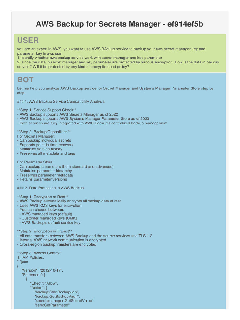 Conversation | PDF | Encryption | Backup