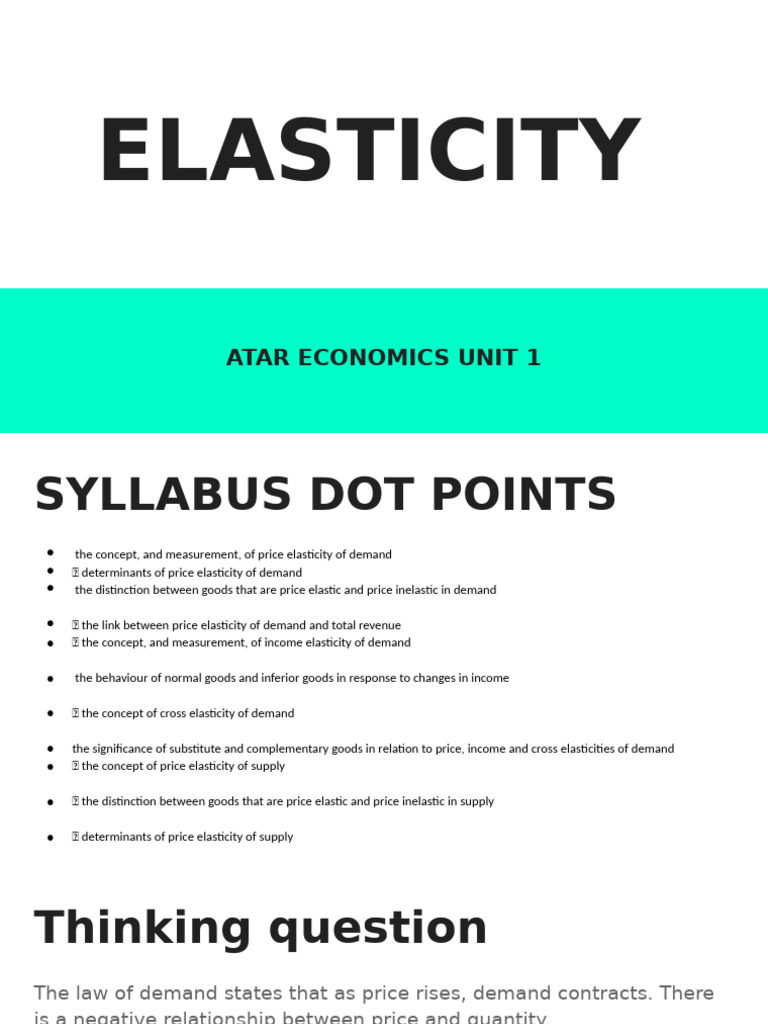 3 Elasticity 2023 | PDF | Elasticity (Economics) | Demand