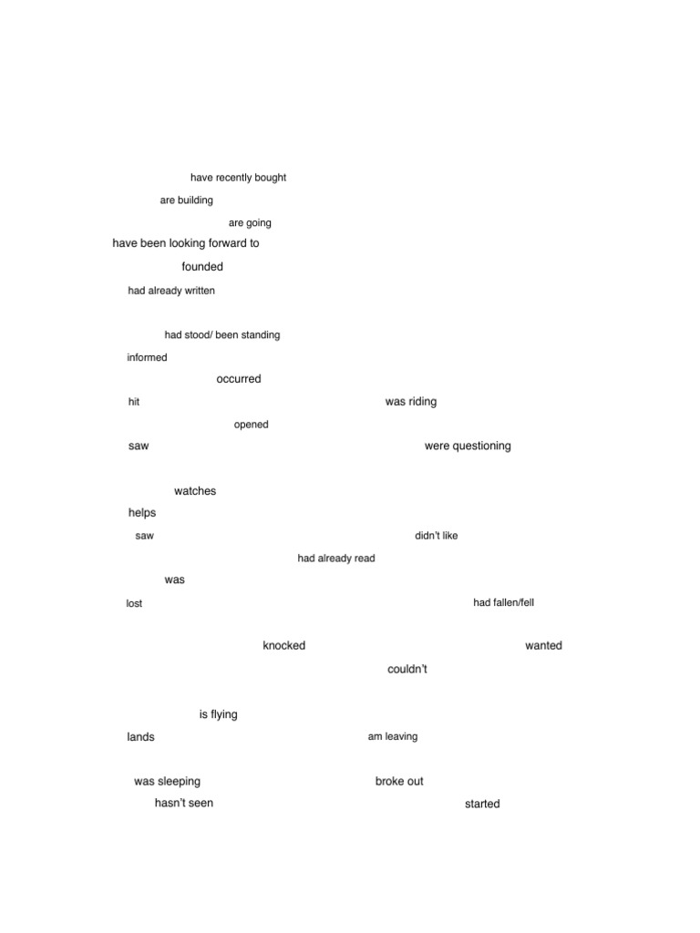 TENSES Verb Tenses - Exercises 2BTO | PDF | Language Arts & Discipline