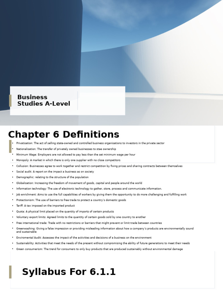 Business Studies A-Level | PDF | Employment | Minimum Wage