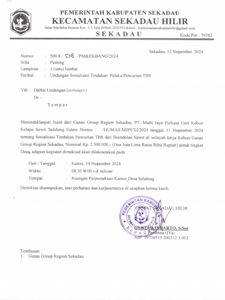 Undangan Sosialisasi Dari MJP | PDF