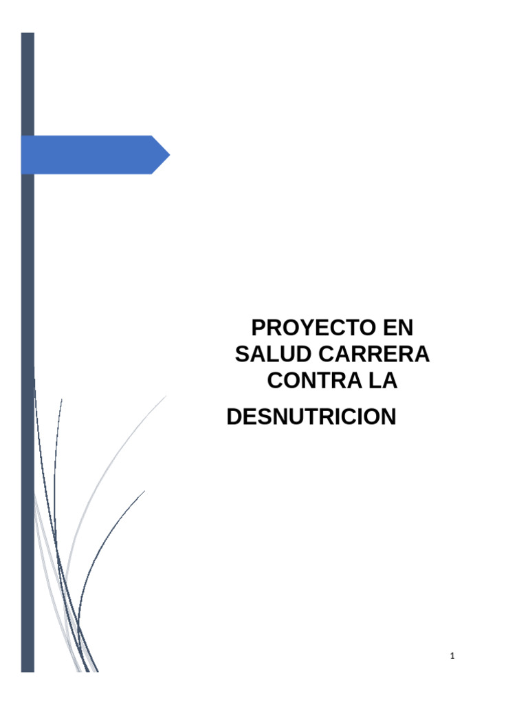 Proyecto de Salud Susi1 | PDF | Desnutrición | Nutrición