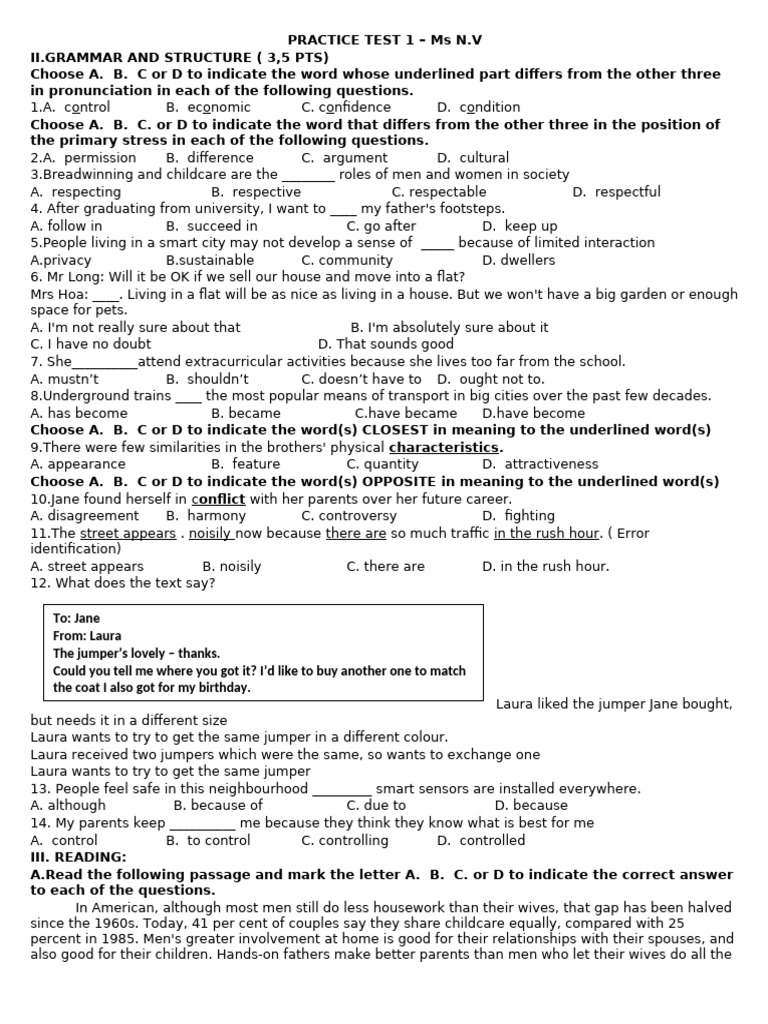 Anh - Đề Cương k11 - Ghki | PDF | Family | Millennials