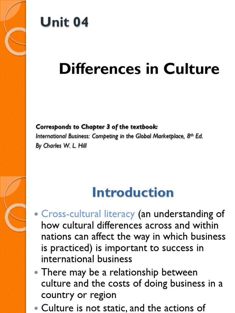 Unit04 Cultural Differences | PDF | Social Stratification | Social Psychology
