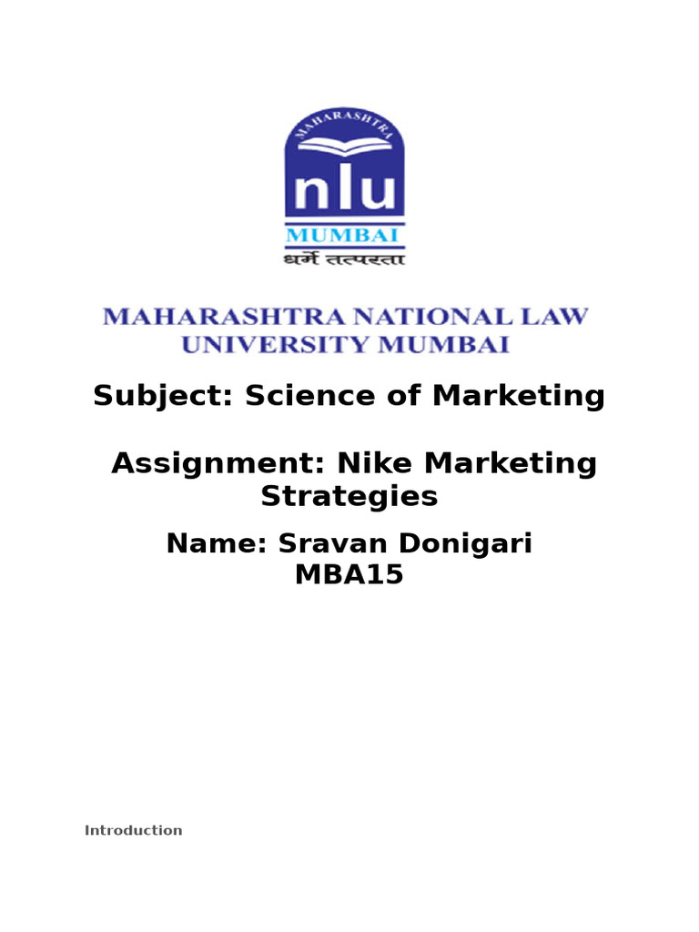 Nike Marketing Startegy MBA 15 | PDF | Marketing | Nike