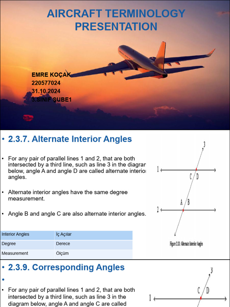 Aircraft Terminology Presentation | PDF | Airspeed | Aerospace