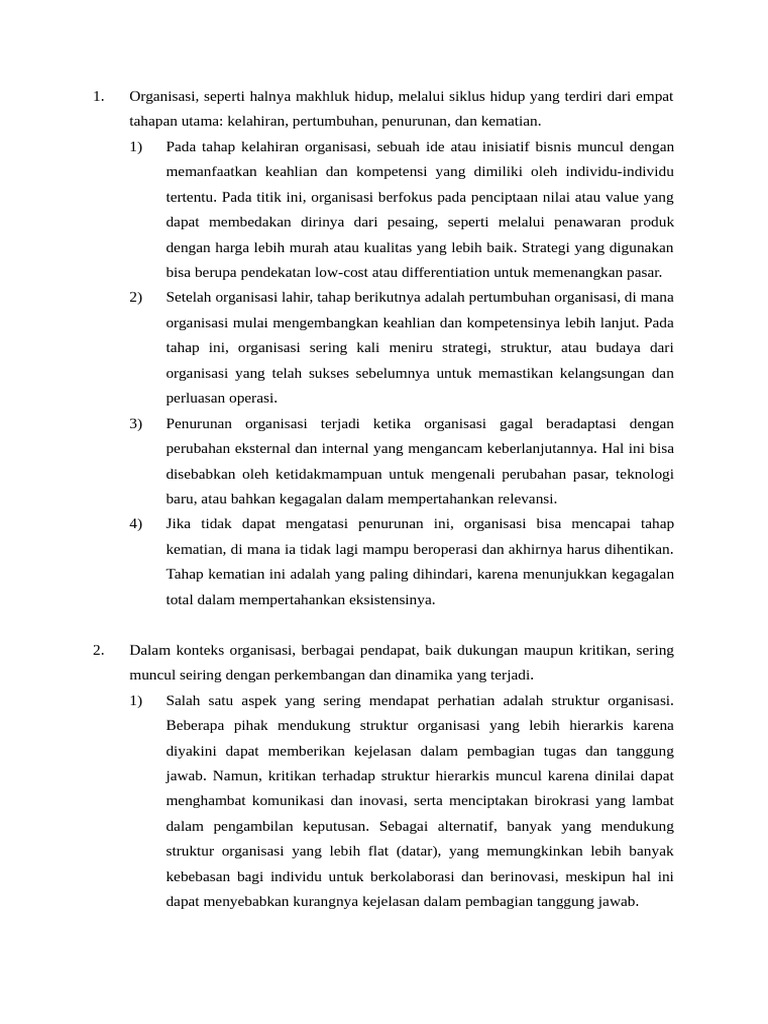 Organisasi (Ari) | PDF | Pengembangan Diri