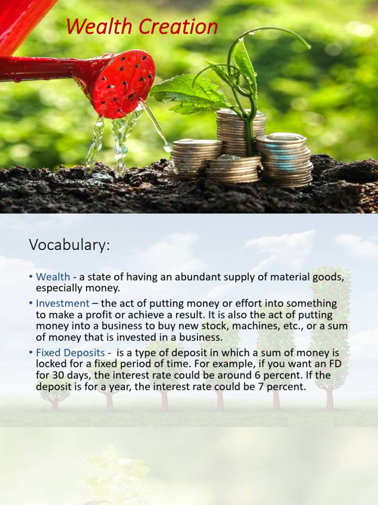 Wealth Creation | PDF | Wealth | Money