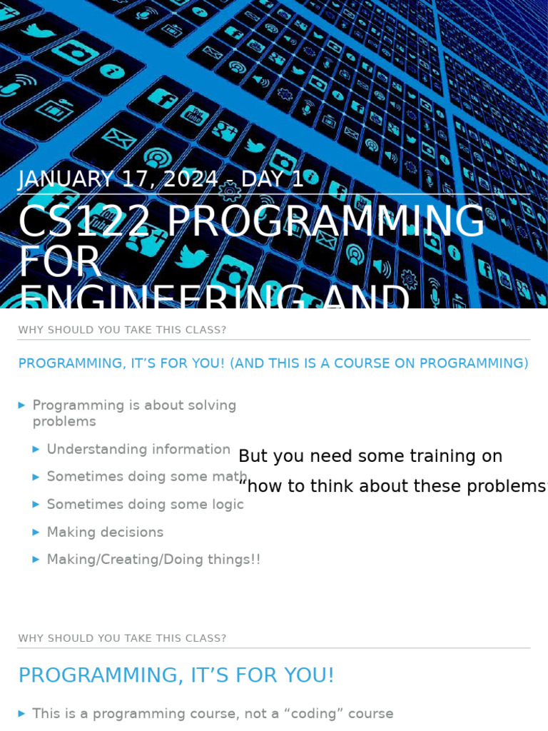 Week 1 Lecture 1 | PDF | Computer Science | Computing