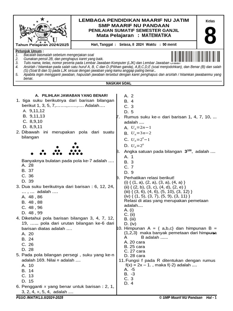 Mat PSSG 2024 | PDF