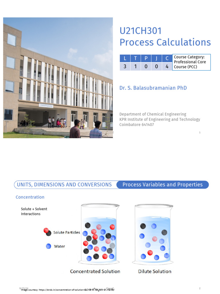 Class - 13 - Process Variables and Properties - Analysis of Mixture ...