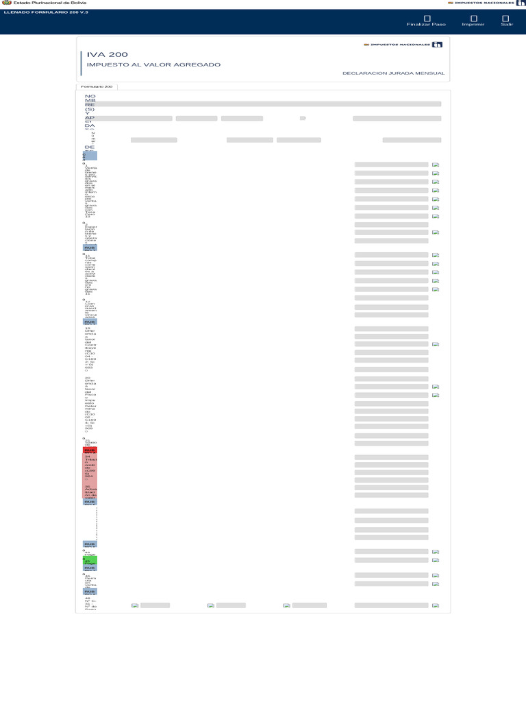 Formulario IVA 200 v3 PDF Extendido | PDF | Impuestos | Finanzas del ...