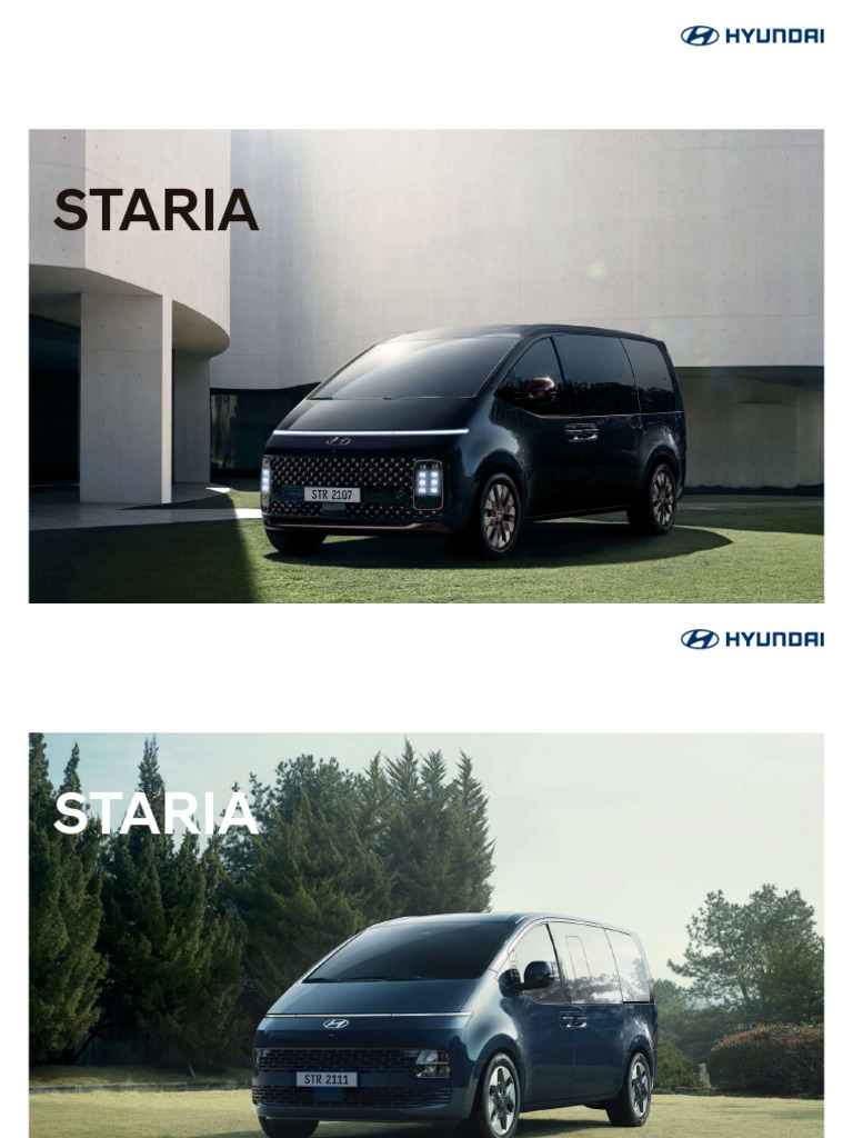 Brochure Staria Van | PDF | Vehículo de motor | Estilos de carrocería