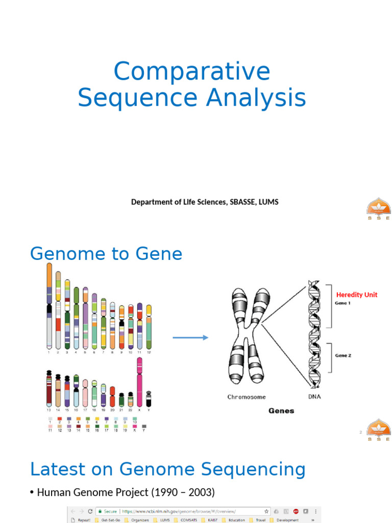 Lecture - 02 - Comparative Sequence Analysis | PDF | Gene | Nucleic Acid Sequence