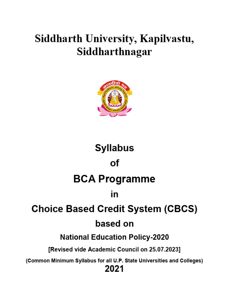 Revised Syllabus BCA SU-2023 | PDF | Databases | Probability Distribution