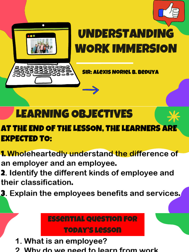 Senior High Work Immersion Guide | PDF | Employment | Employee Benefits