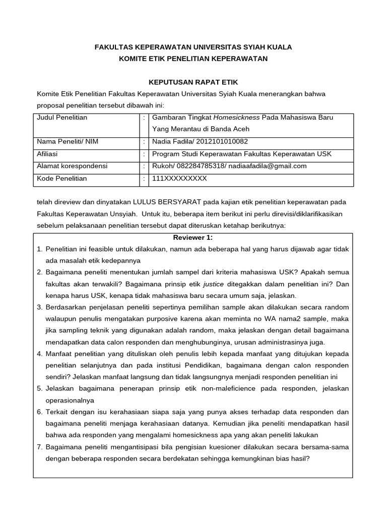 S1 - Form Hasil Review (Nadia Fadila) | PDF | Pengembangan Diri