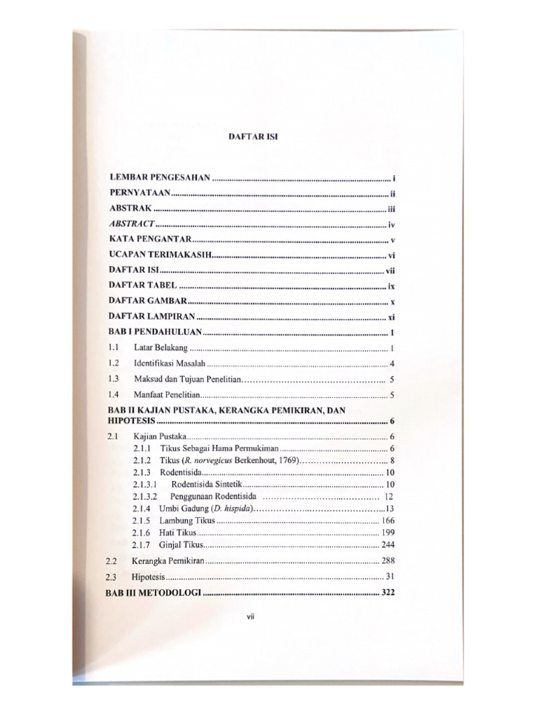 Daftar Isi Rodentisida | PDF