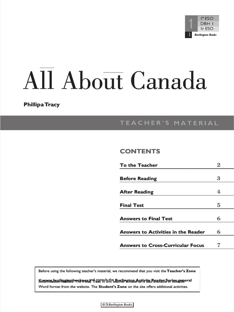 All About Canada: Teacher's Guide | PDF | Canada | British Empire
