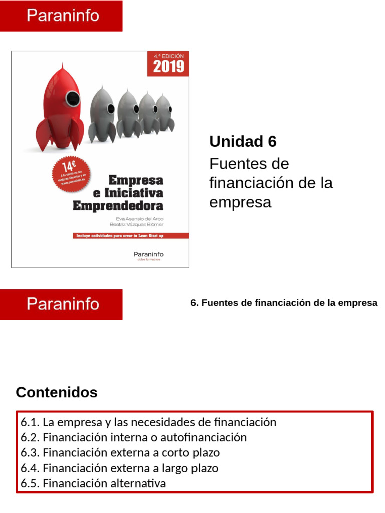 Ud6 - Empresa e Iniciativa Emprendedora | PDF | Préstamos | Bancos