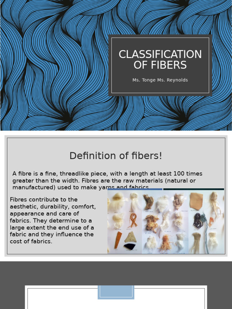Classification of Fibers | PDF | Fibers | Polymers