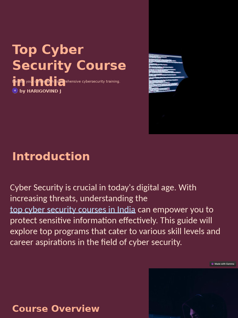 Top Cyber Security Course in India | PDF | Computer Security | Security
