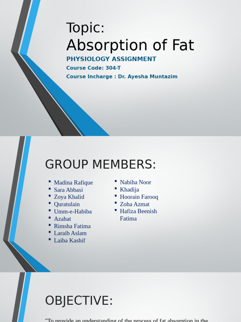 Fat Absorption | PDF | Lipoprotein | Fat