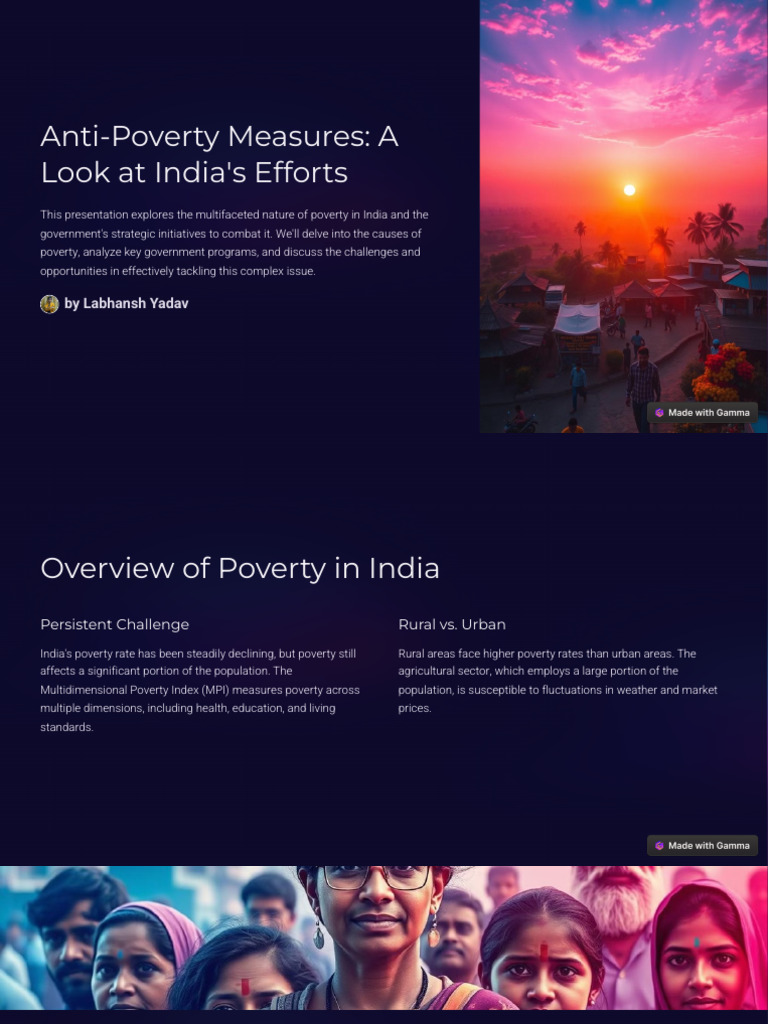 India's Anti-Poverty Initiatives Overview | PDF | Poverty | Poverty ...