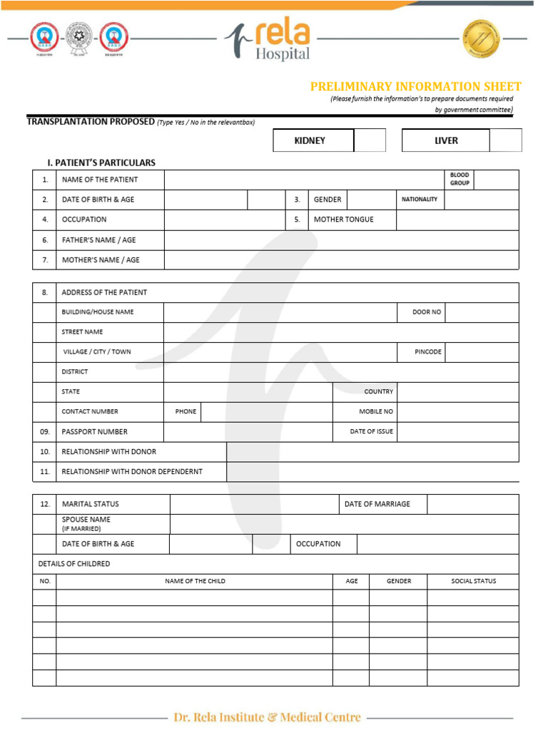 Primary Information Sheet | PDF | Marriage | Nationality