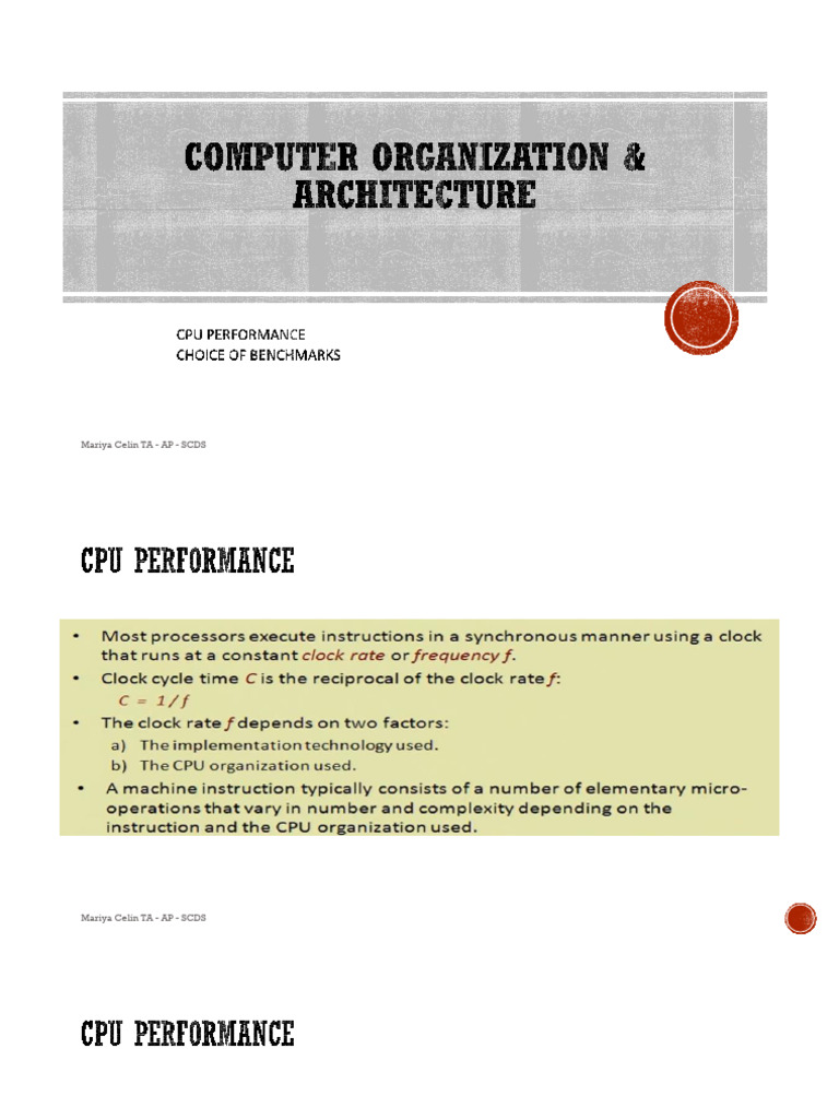 COA 6 CPU - Performance | PDF