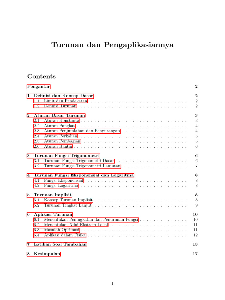 Catatan Kuis 2 Kalkulus | PDF