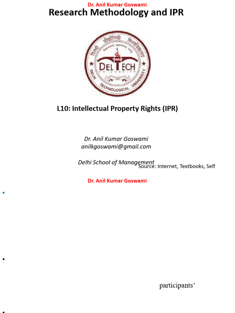 Akg RM Dtu L10 Ipr 231206 043913 | PDF | Intellectual Property | Trademark