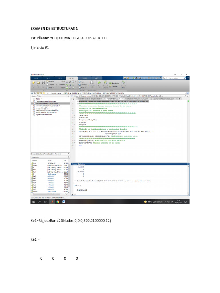 Examen de Estructuras 1 | PDF