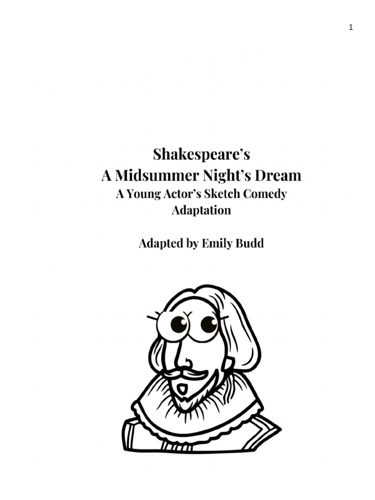 A Young Actor's Comedic Sketch Comedy Midsummer Night Script | PDF | A ...