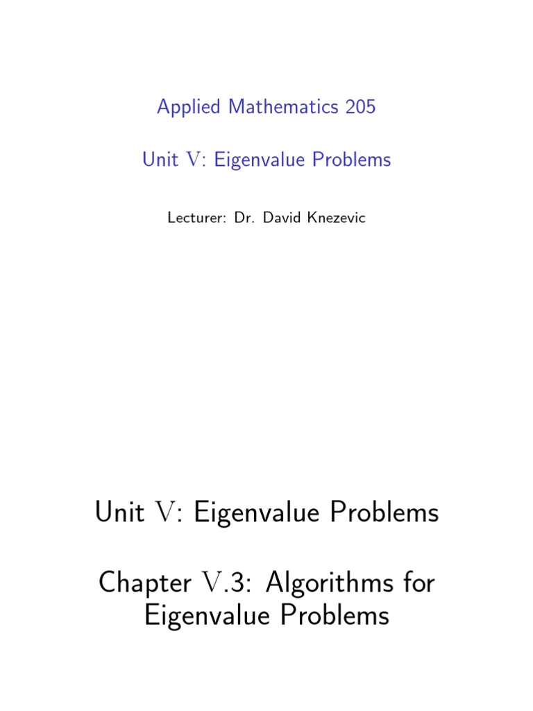 Slides Ch8 Bài 3. Bài toán trị riêng - Phương pháp lũy thừa | PDF | Eigenvalues And Eigenvectors ...