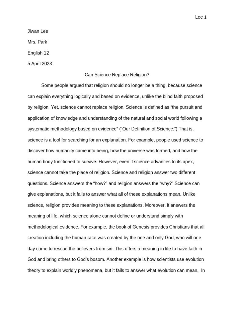 Can Science Replace Religion | PDF