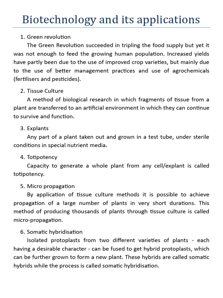 Biotechnology and Its Applications | PDF | Rna Interference | Biology