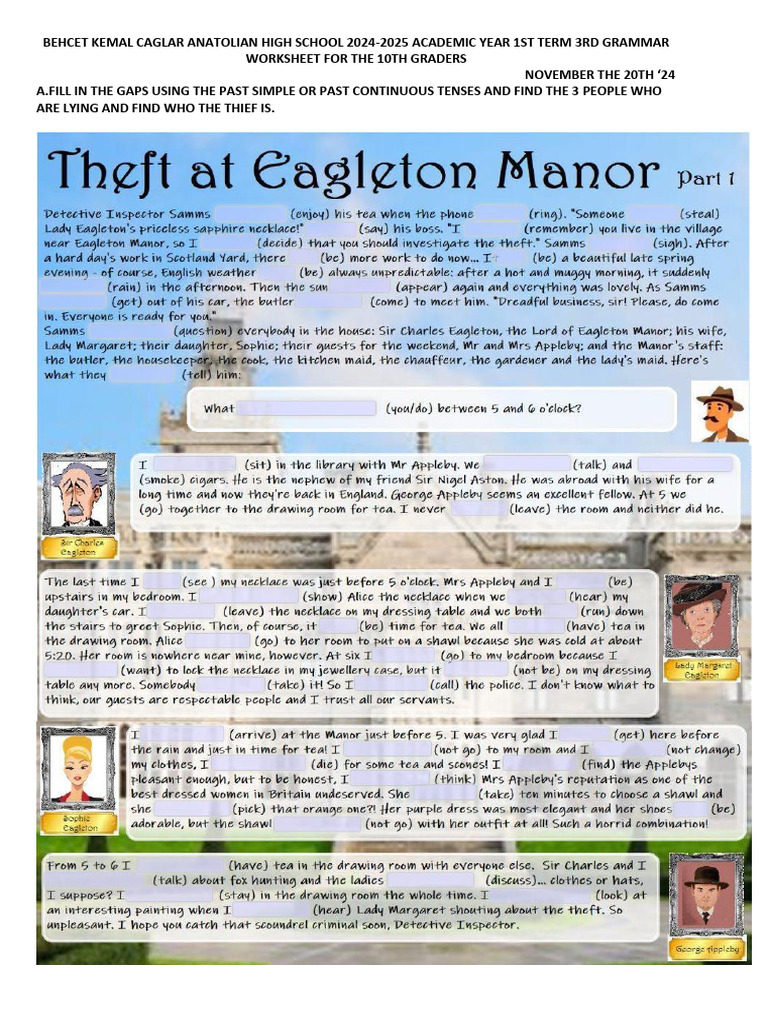 Theft at Eagleton Manor Part 1 | PDF